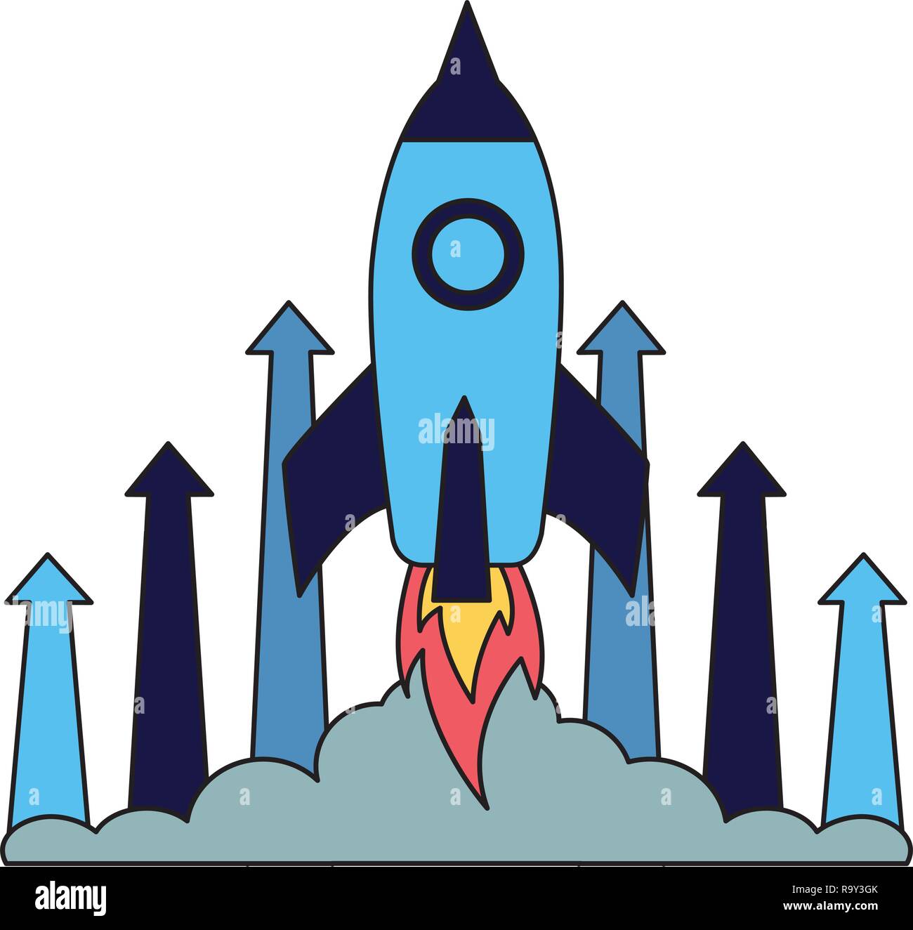 Launch arrows Stock Vector Images - Alamy