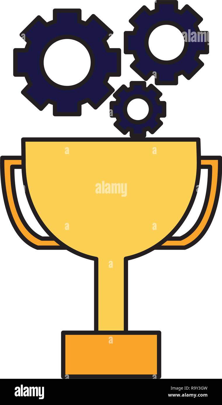business trophy gears on white background Stock Vector Image & Art - Alamy