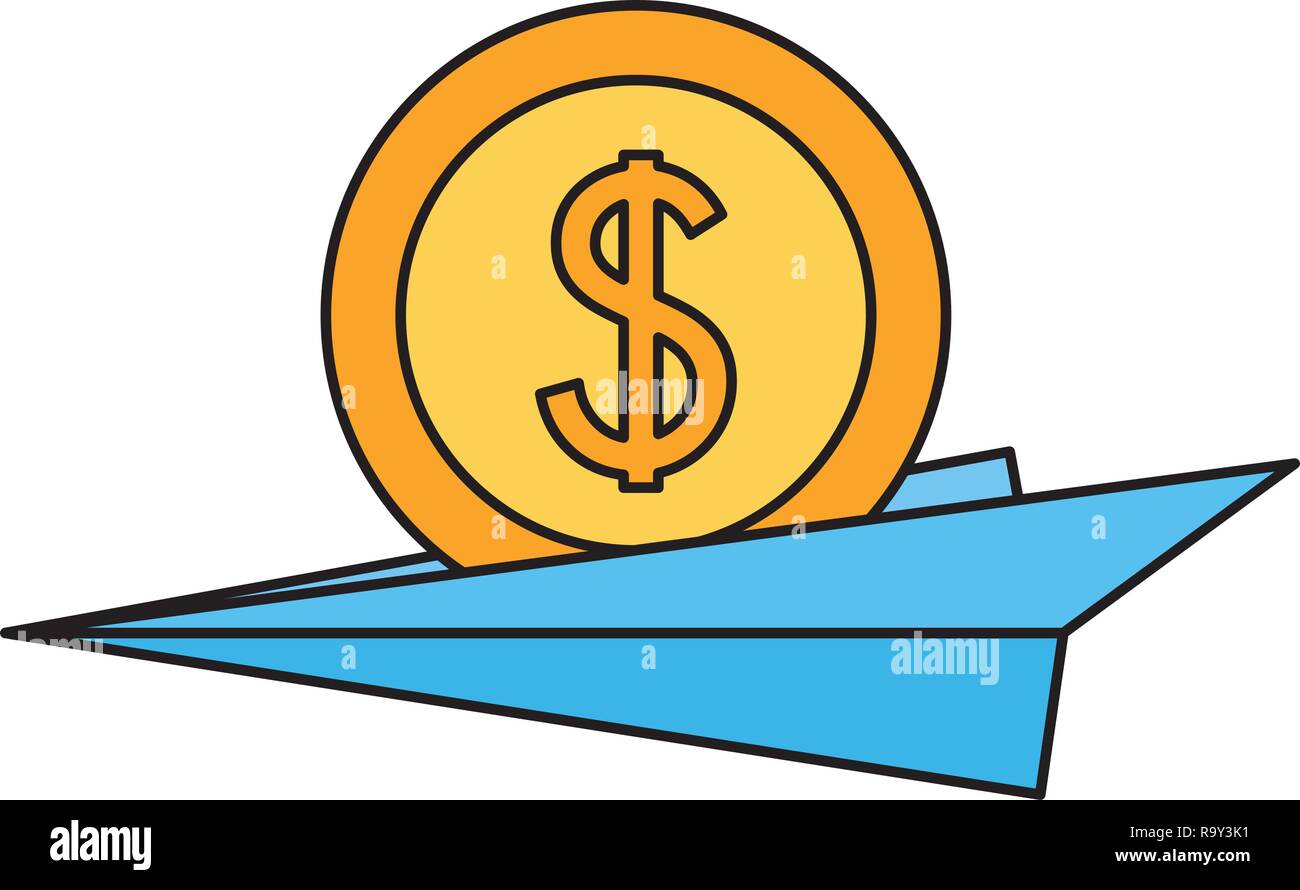 Money paper plane Stock Vector Images - Alamy