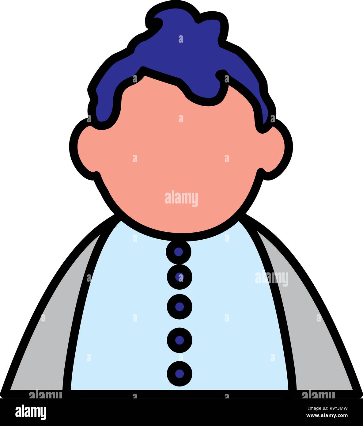 Avatar baby icon over white background, vector illustration Stock ...