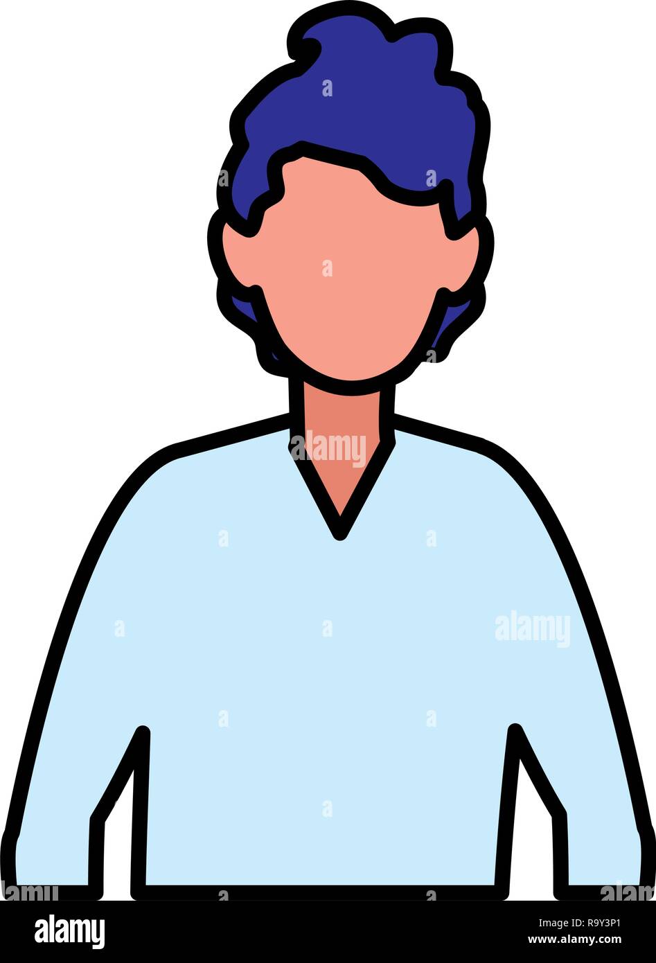 Avatar man icon over white background, vector illustration Stock Vector ...