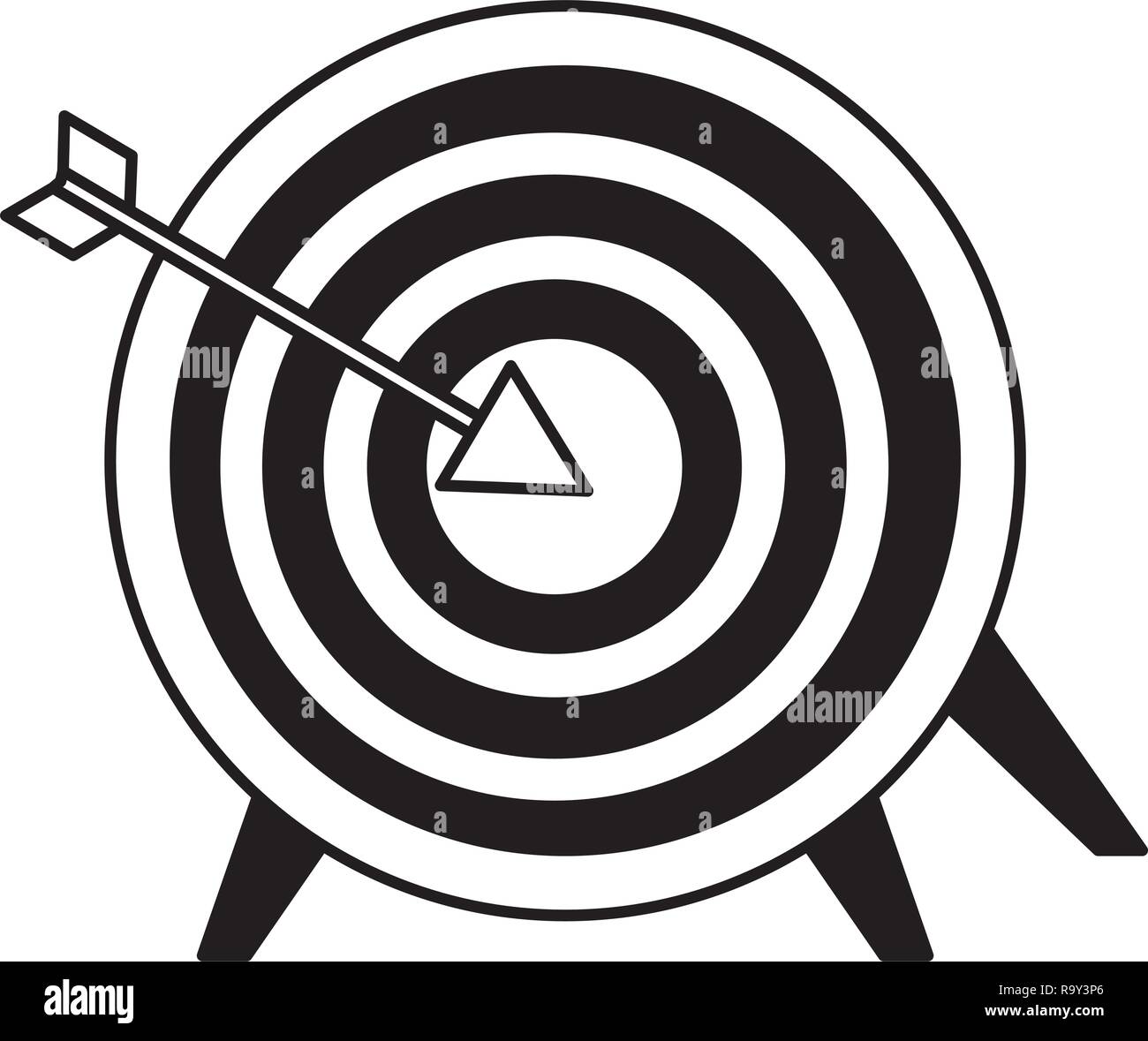 target and arrow on white background Stock Vector Image & Art - Alamy