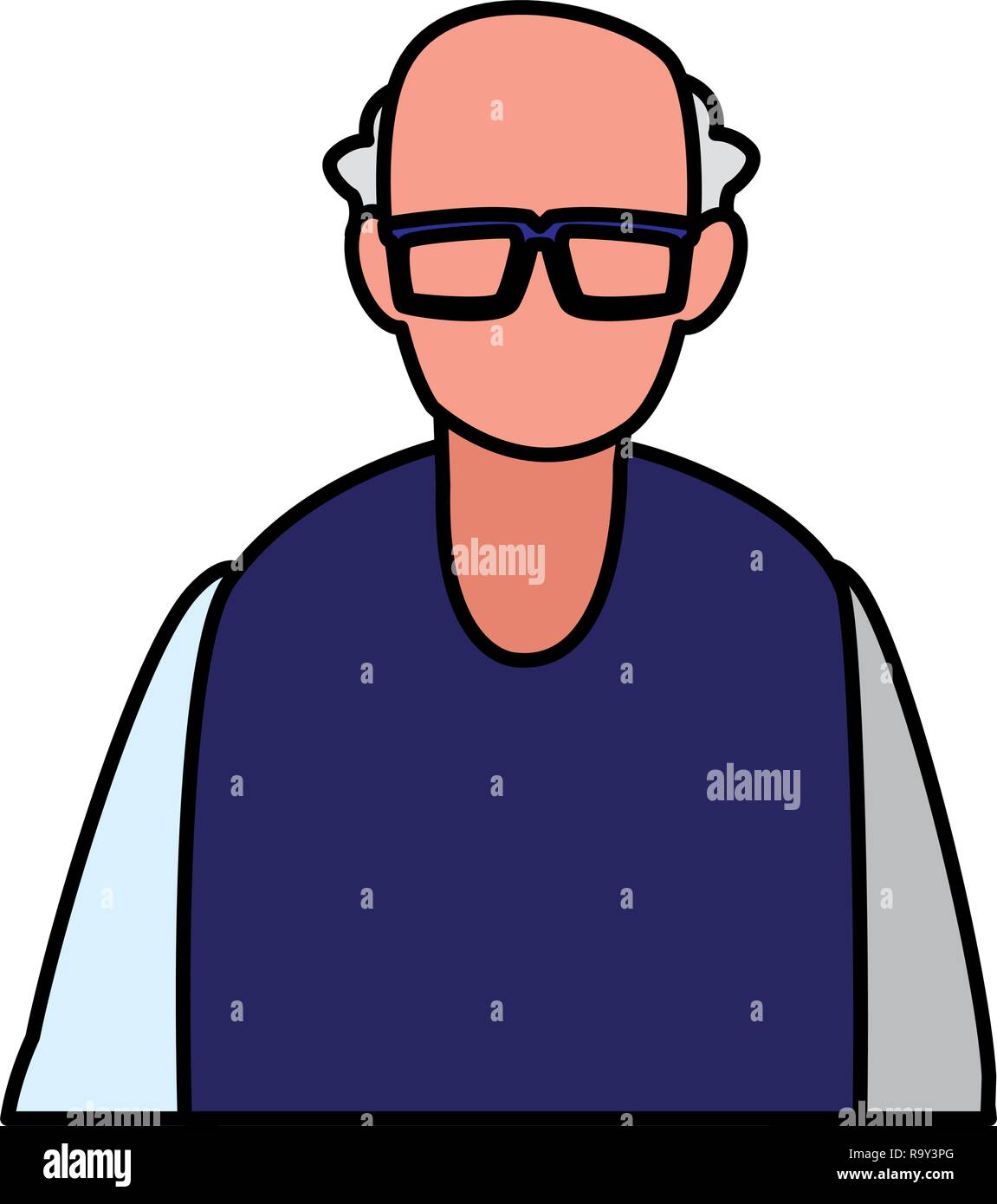 Old man icon over Stock Vector Images - Alamy