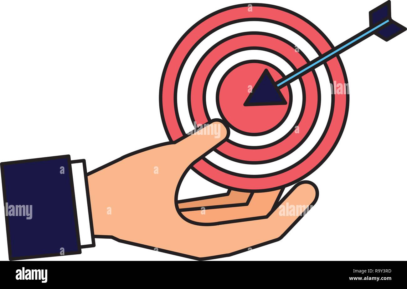 hand holding target strategy business Stock Vector Image & Art - Alamy