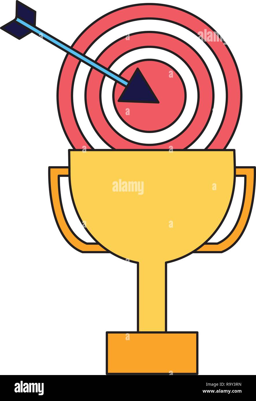 business trophy and target arrow Stock Vector Image & Art - Alamy