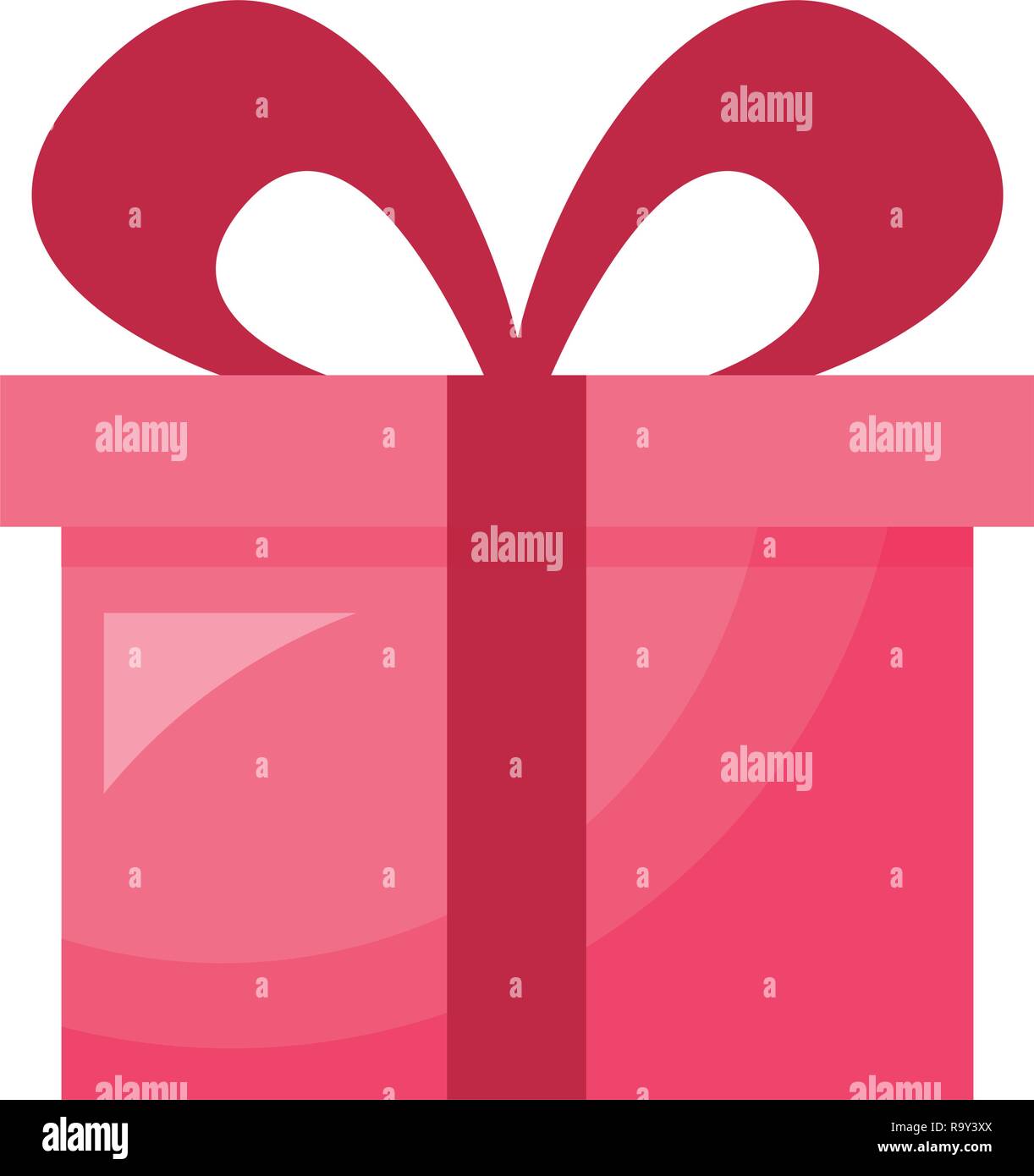 Valentines card pink wrapped gift Stock Vector Images - Alamy