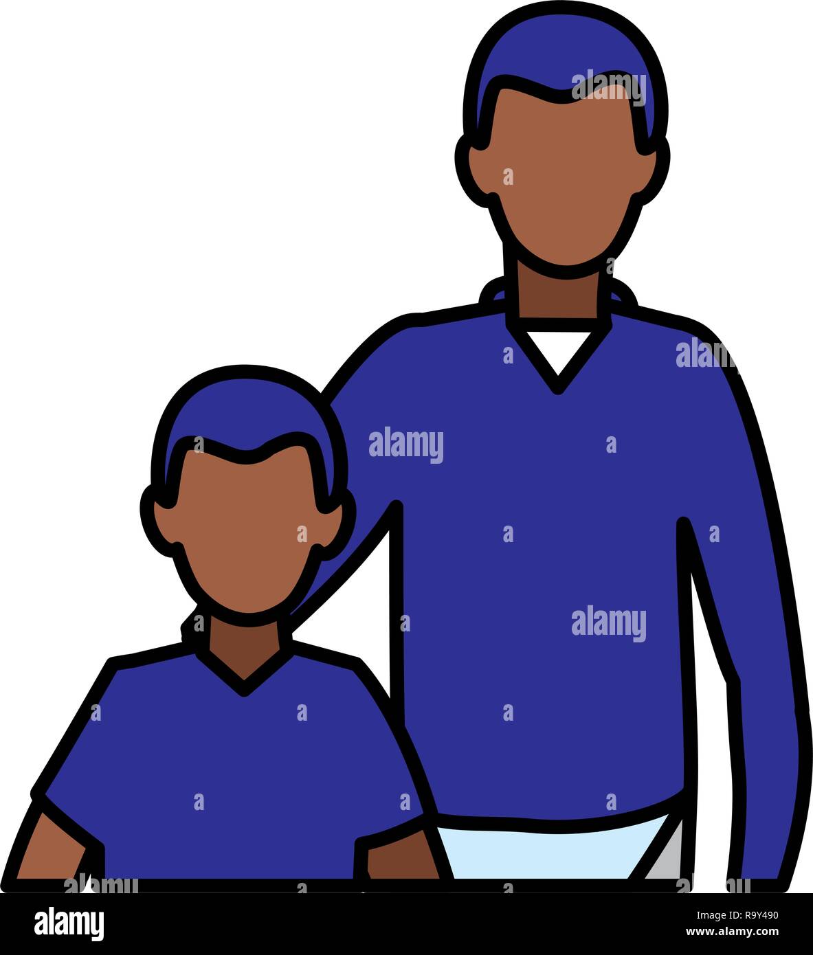 Father and son over white background, vector illustration Stock Vector ...