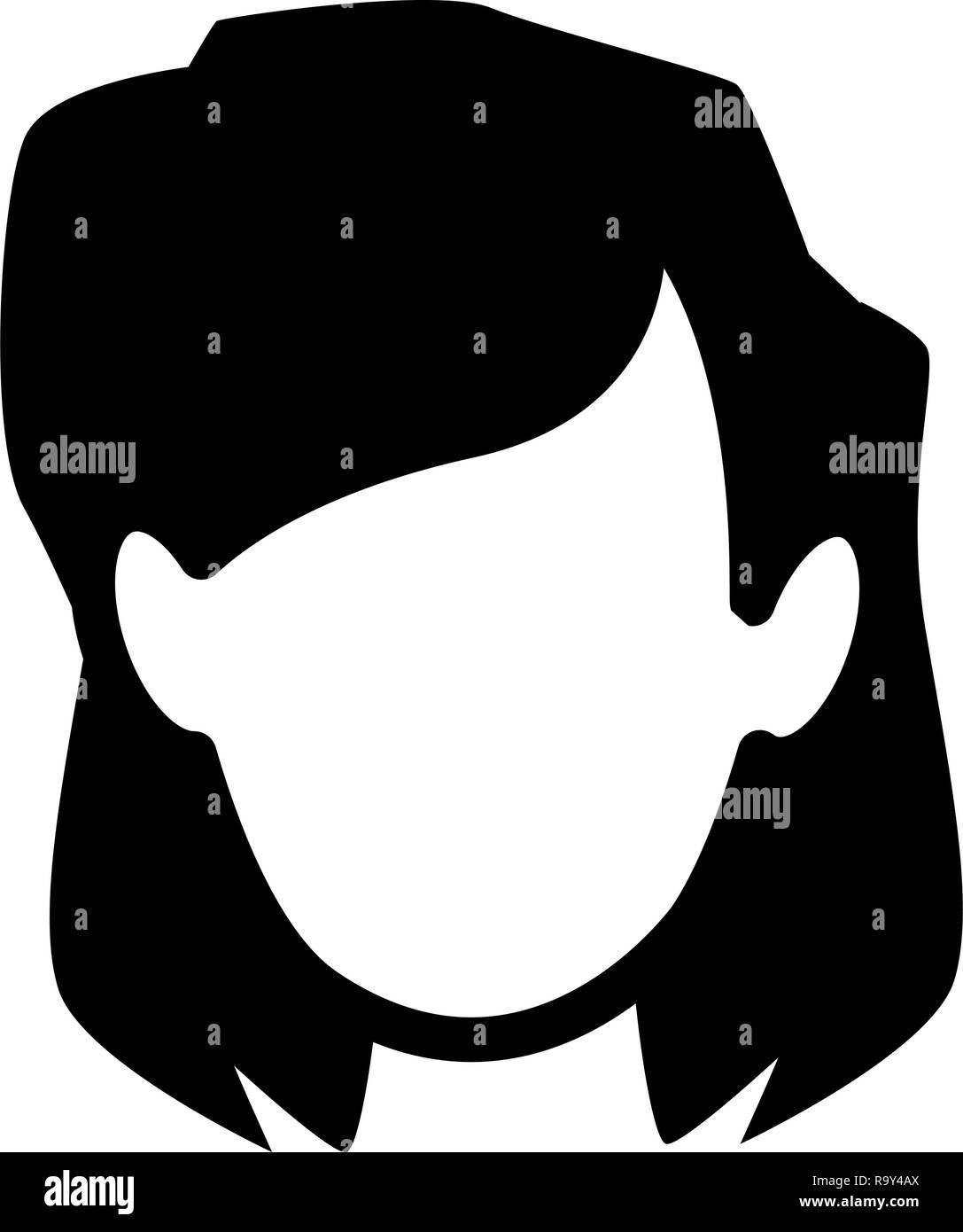 Avatar man head icon over white background, vector illustration Stock ...