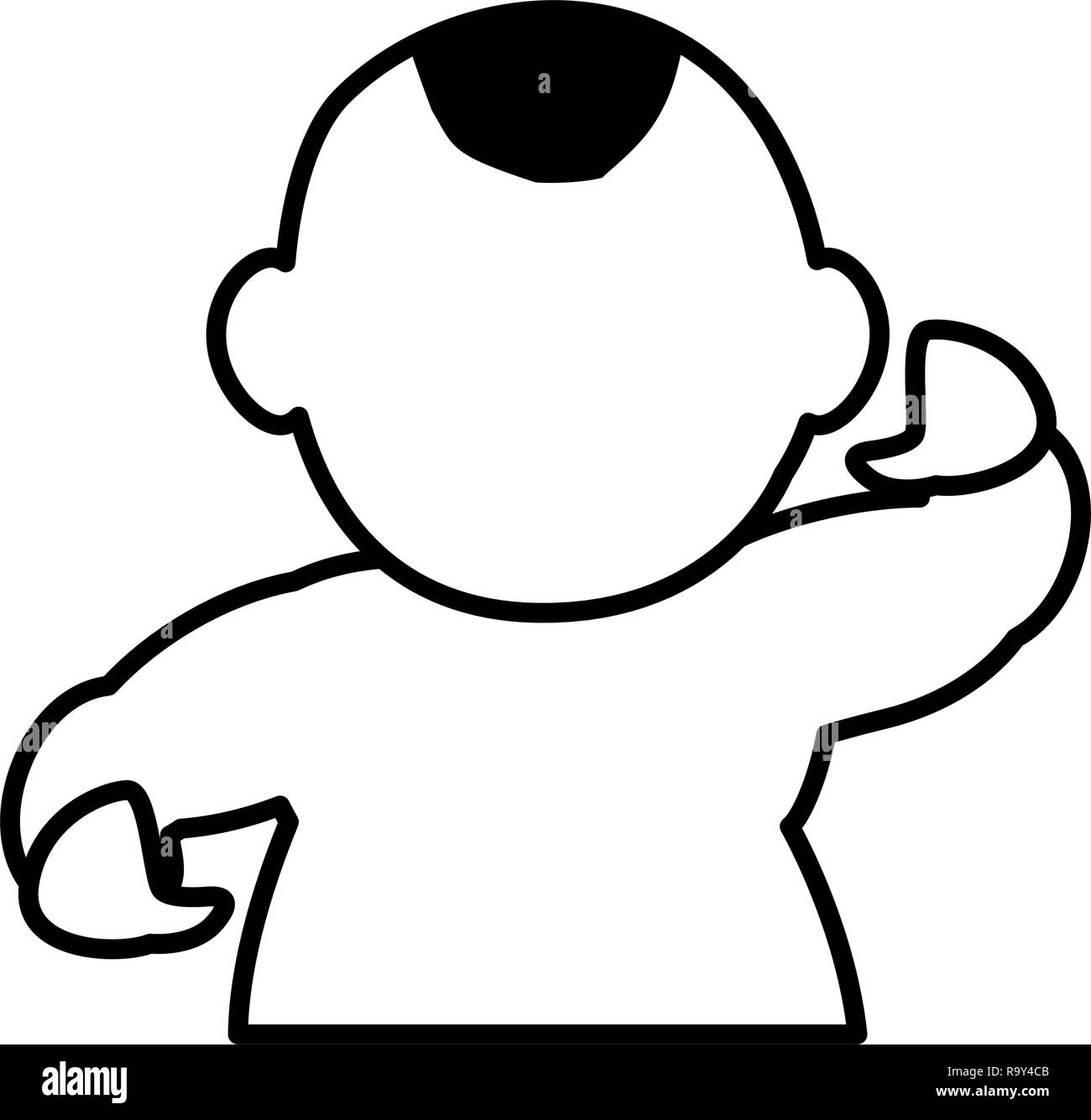 Avatar baby icon over white background, vector illustration Stock ...