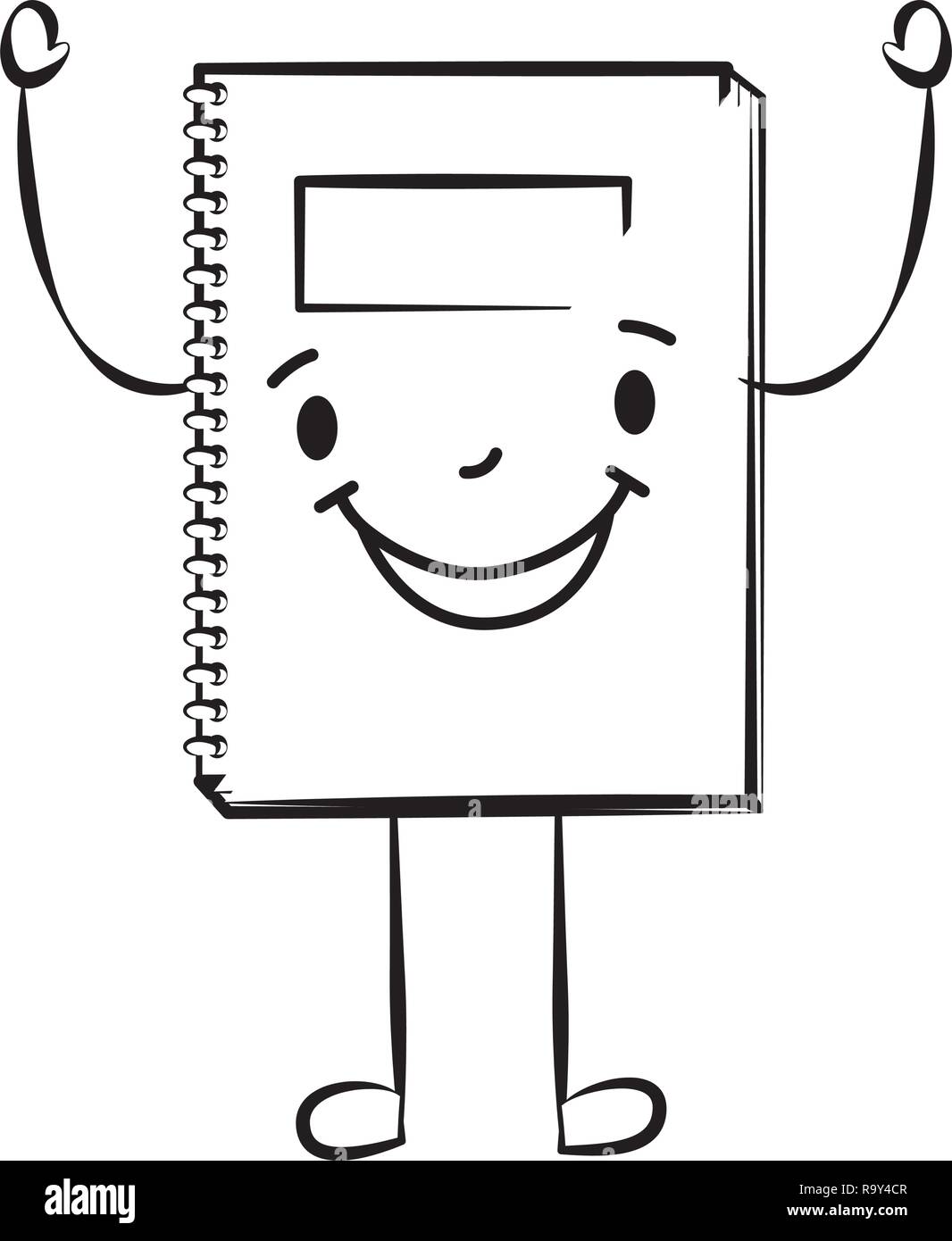 Education back school kids cartoon Black and White Stock Photos ...