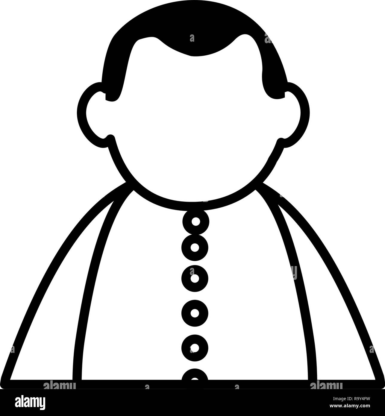 Avatar baby icon over white background, vector illustration Stock ...