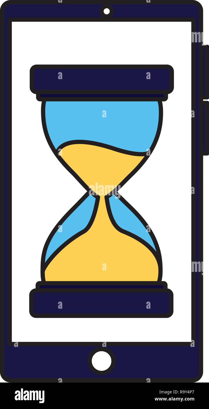 business smartphone clock time Stock Vector Image & Art - Alamy
