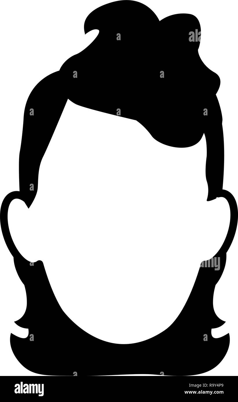 Avatar man head icon over white background, vector illustration Stock ...