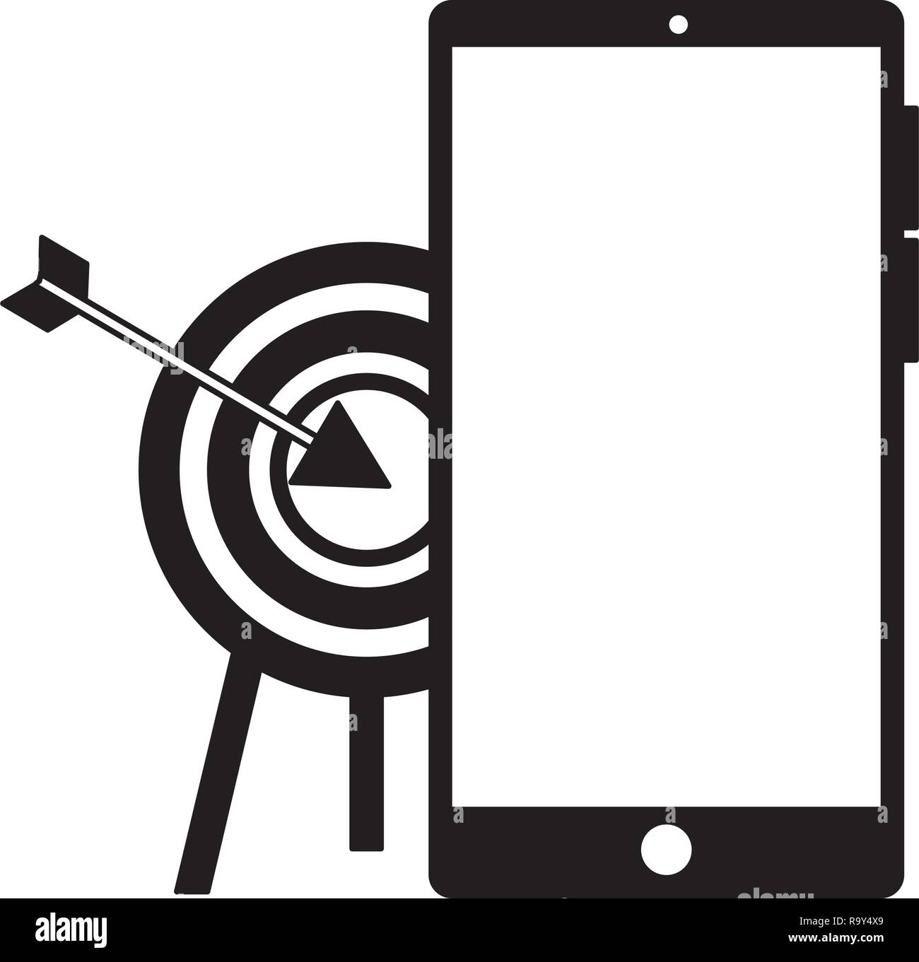 business mobile target success Stock Vector Image & Art - Alamy