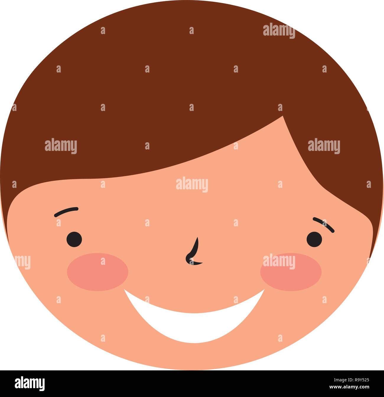 smiling face boy on white background Stock Vector Image & Art - Alamy
