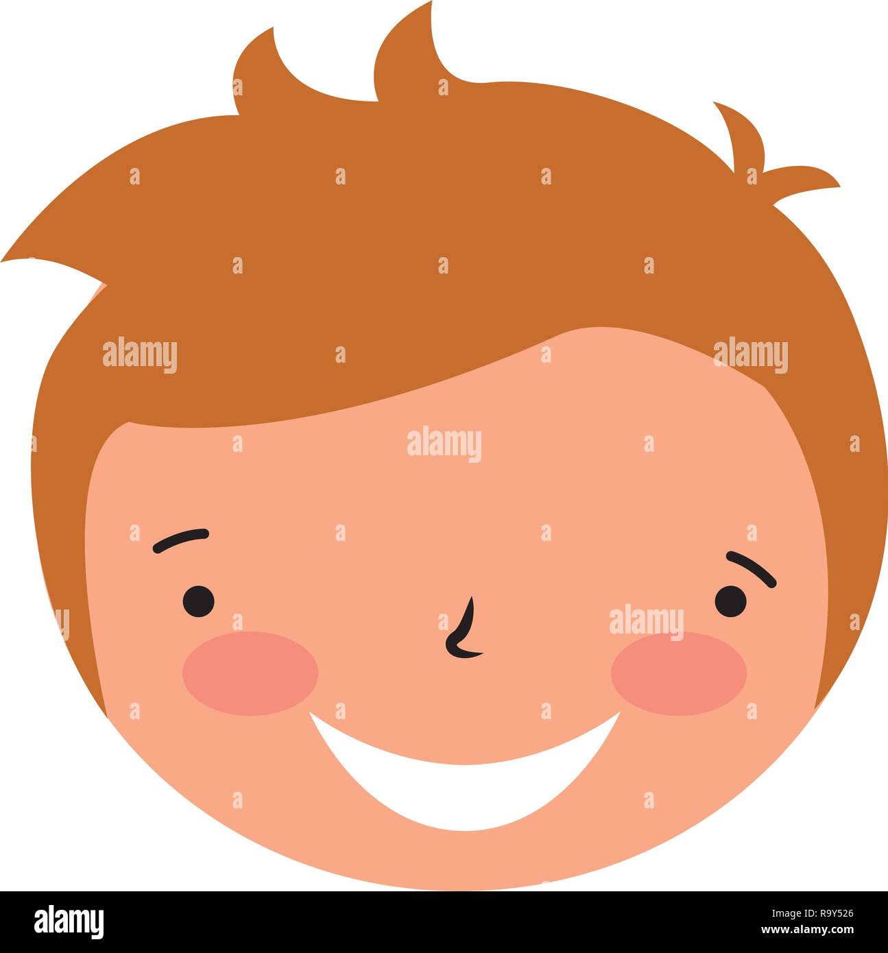 smiling face boy on white background Stock Vector Image & Art - Alamy