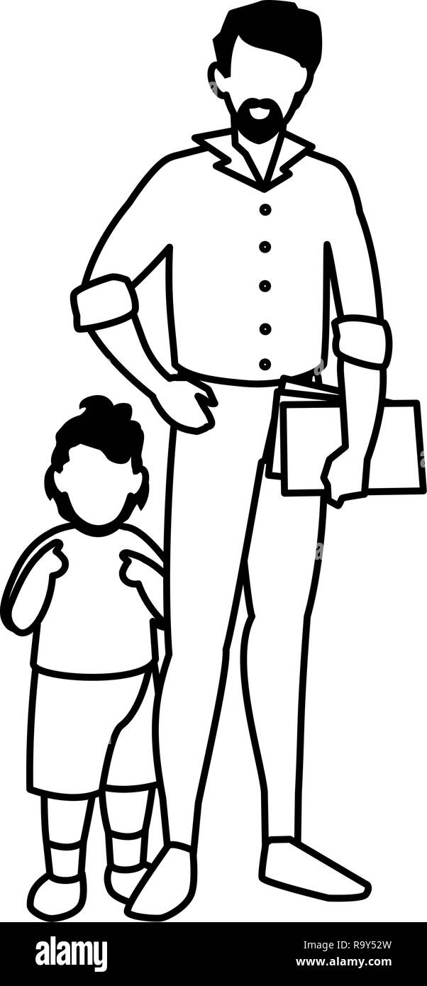 Father and son over white background, vector illustration Stock Vector ...