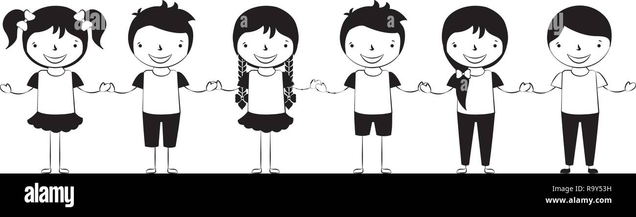 cute group kids holding hands Stock Vector Image & Art - Alamy cute group kids holding hands Stock Vector Image & Art - Alamy