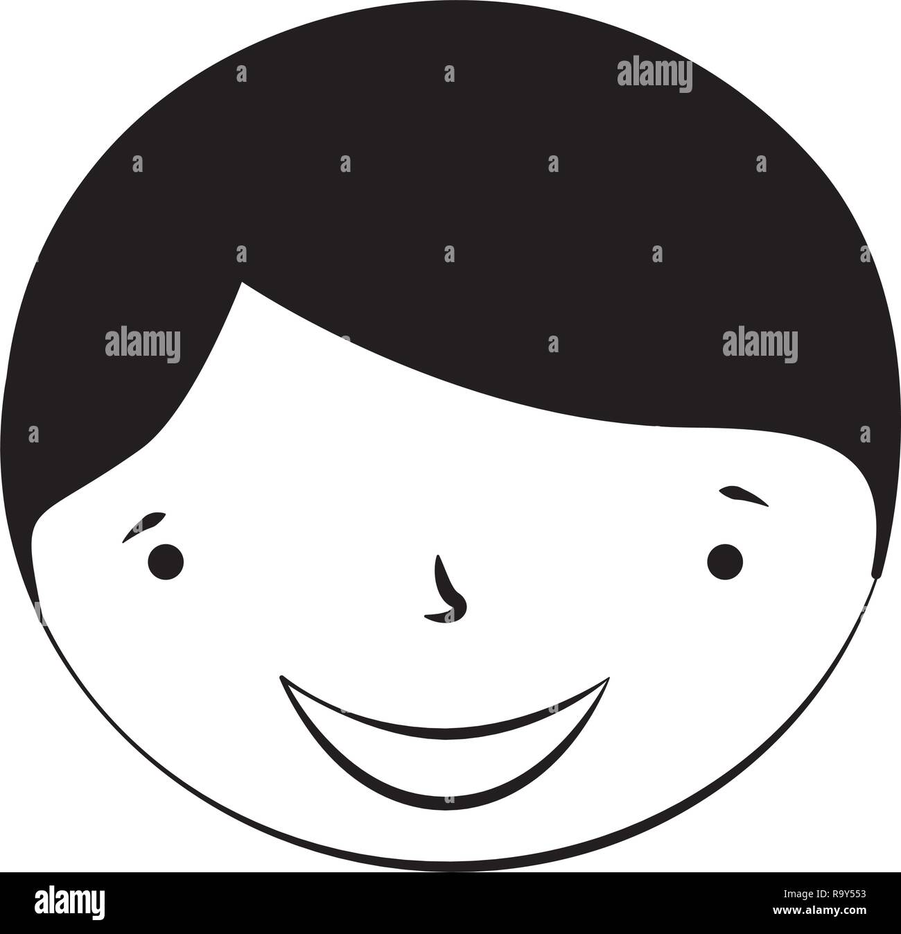 smiling face boy on white background Stock Vector Image & Art - Alamy