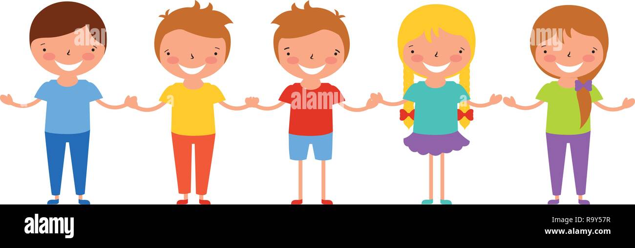 cute group kids holding hands Stock Vector Image & Art - Alamy cute group kids holding hands Stock Vector Image & Art - Alamy
