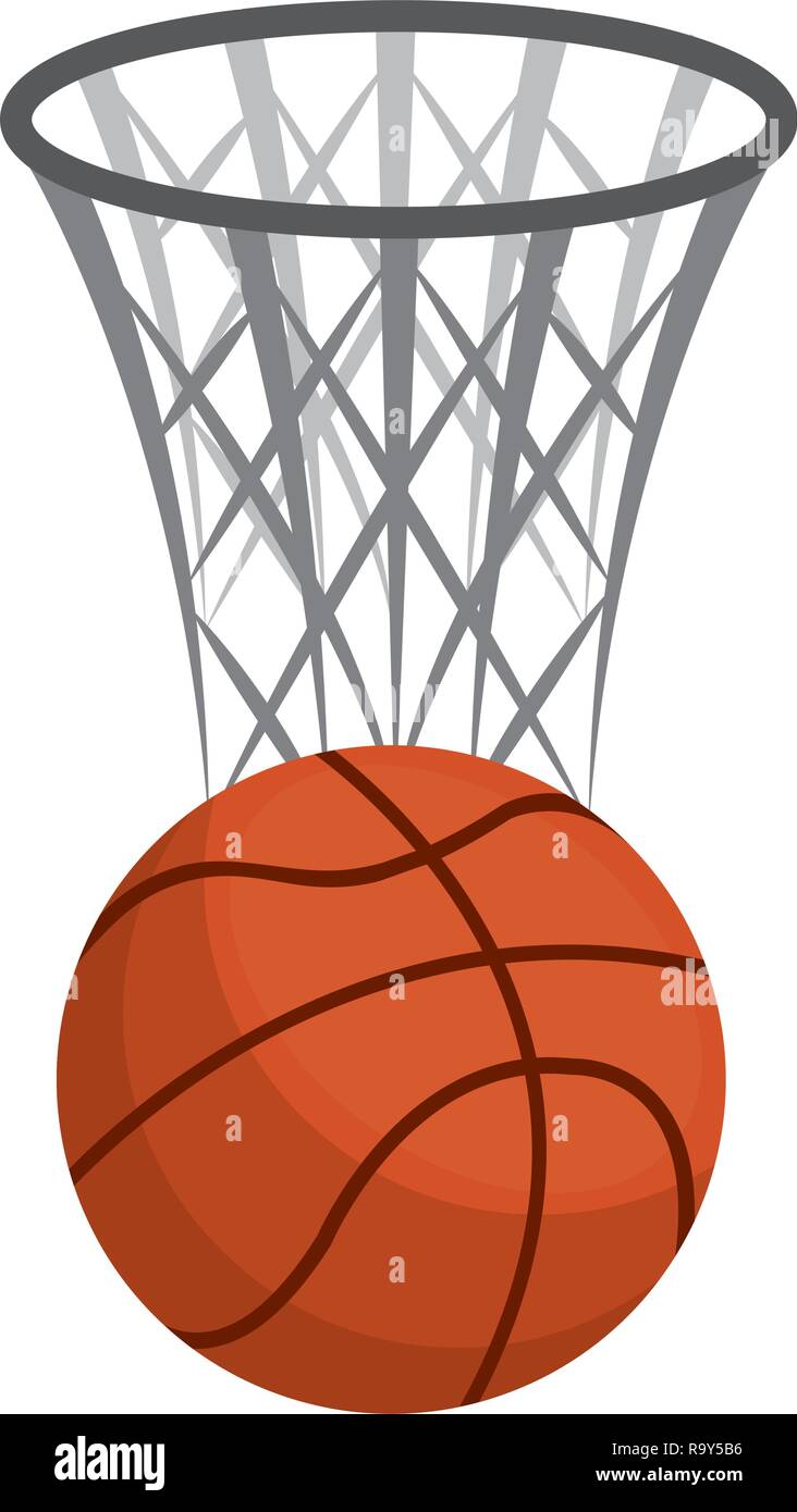 basketball balloon and basket sport vector illustration design Stock ...