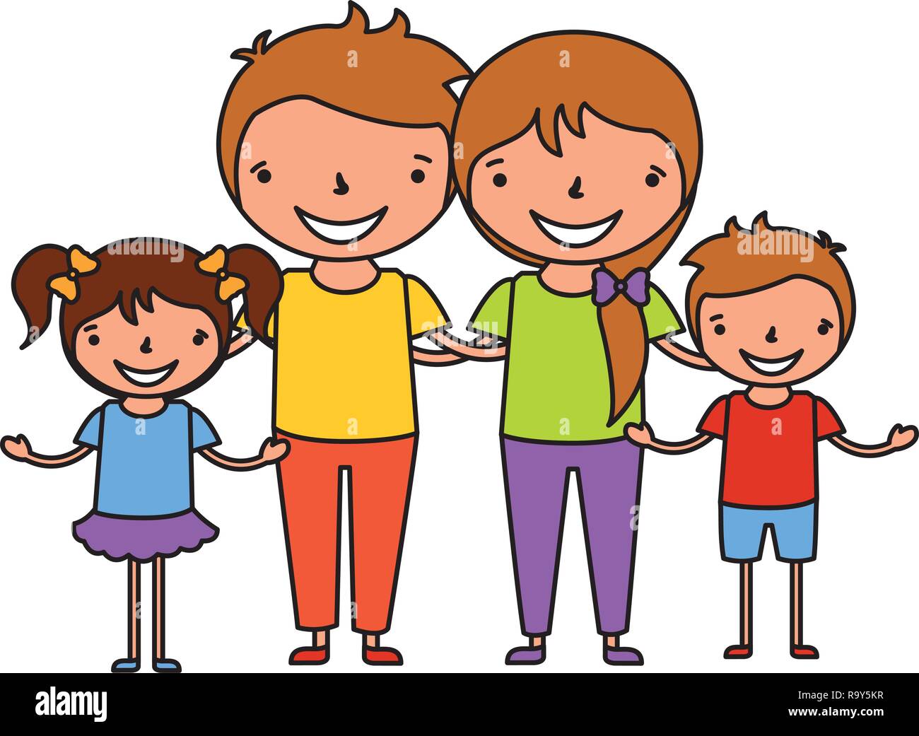 family characters cartoon Stock Vector Image & Art - Alamy