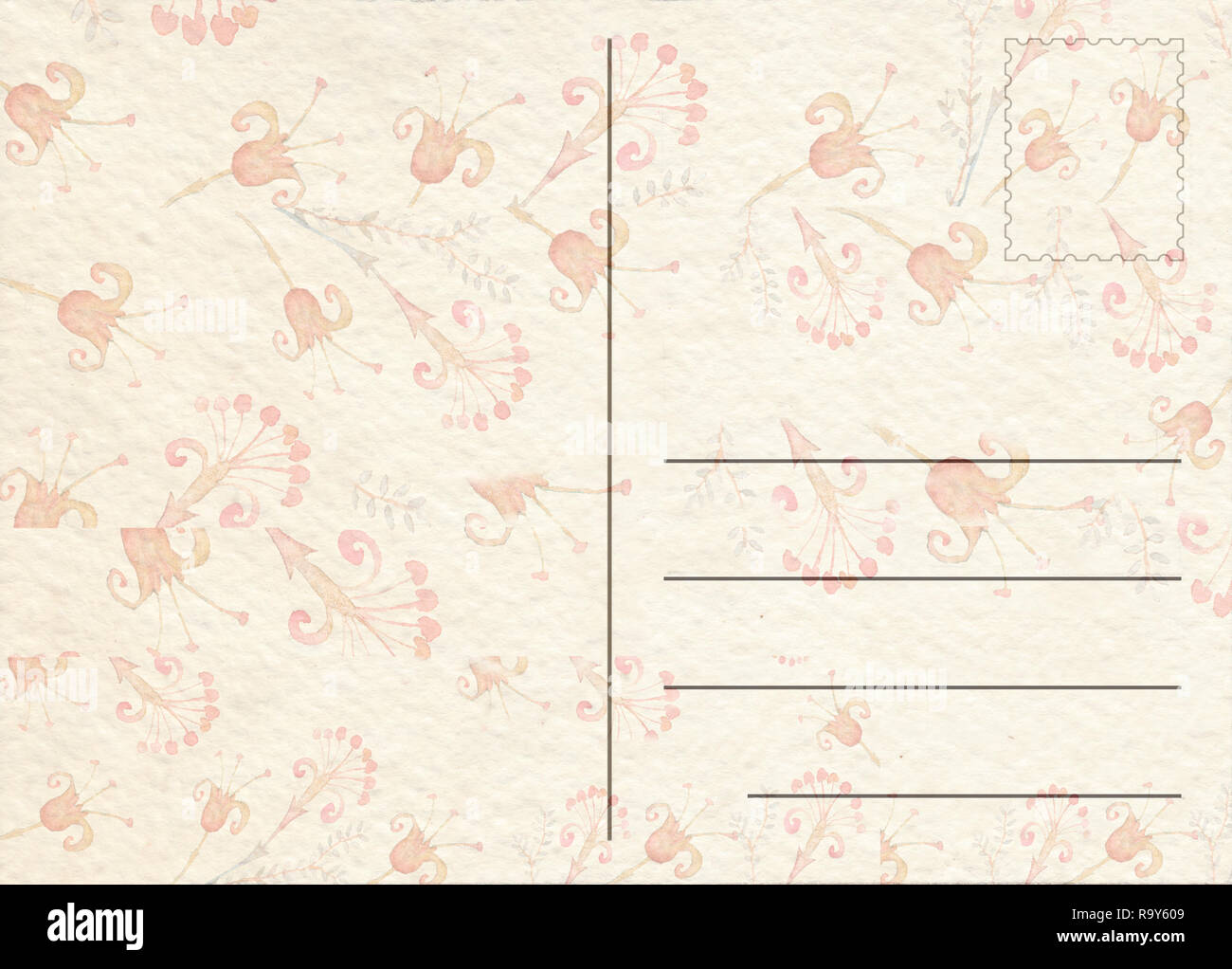 Back of postcard hi-res stock photography and images - Alamy