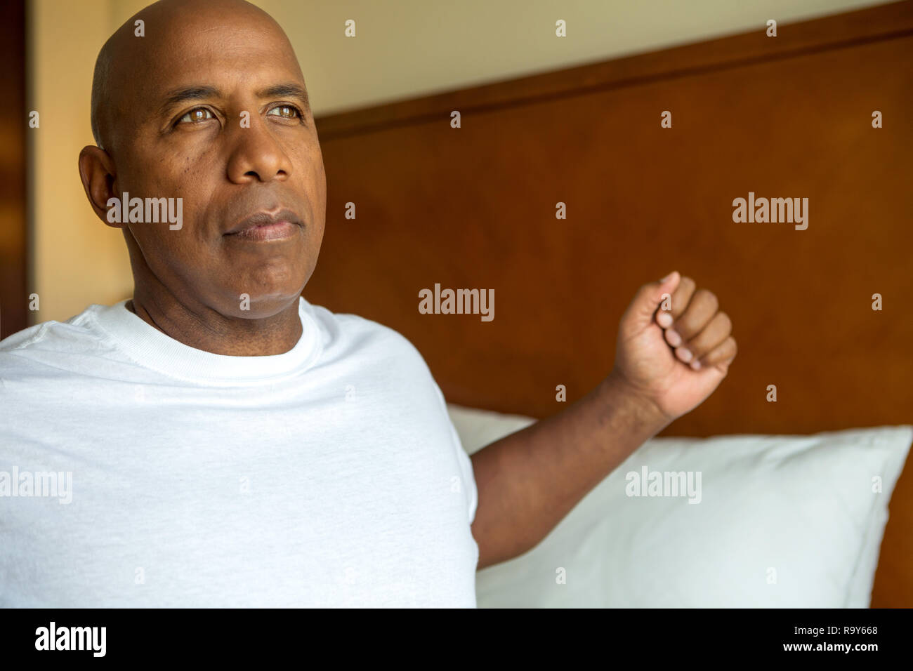 African American waking up Stock Photo - Alamy