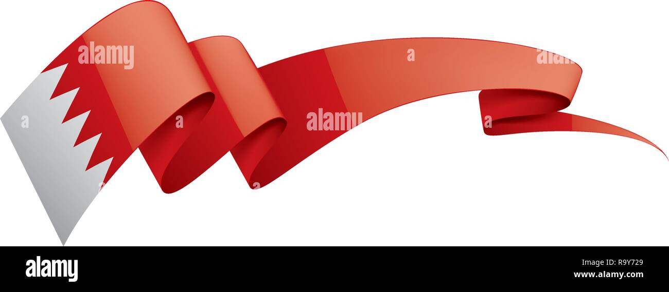 Bahrain flag, vector illustration on a white background Stock Vector ...