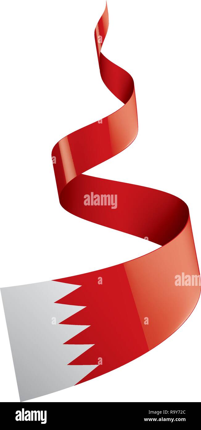 Bahrain flag, vector illustration on a white background Stock Vector ...