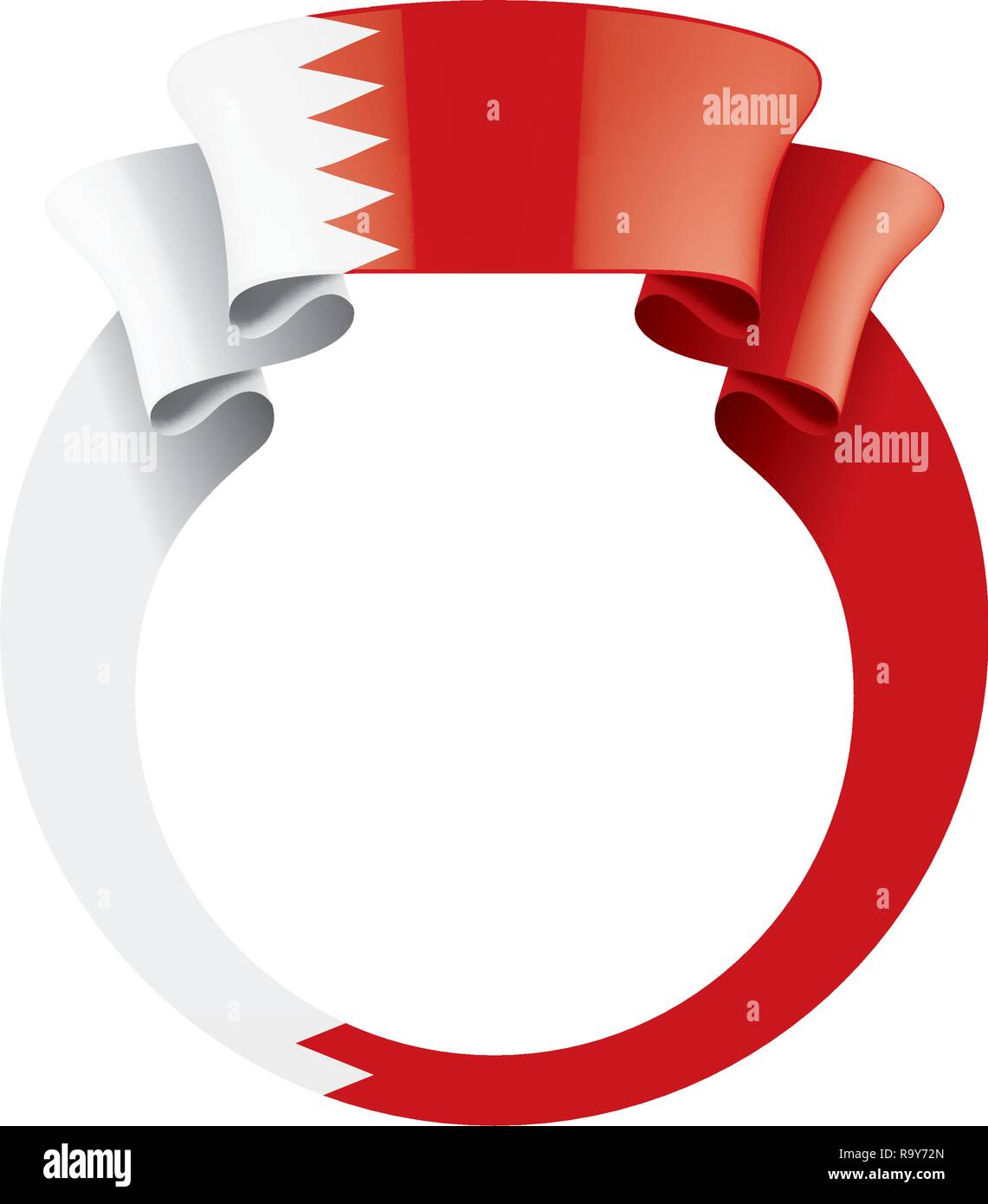 Bahrain flag, vector illustration on a white background Stock Vector ...