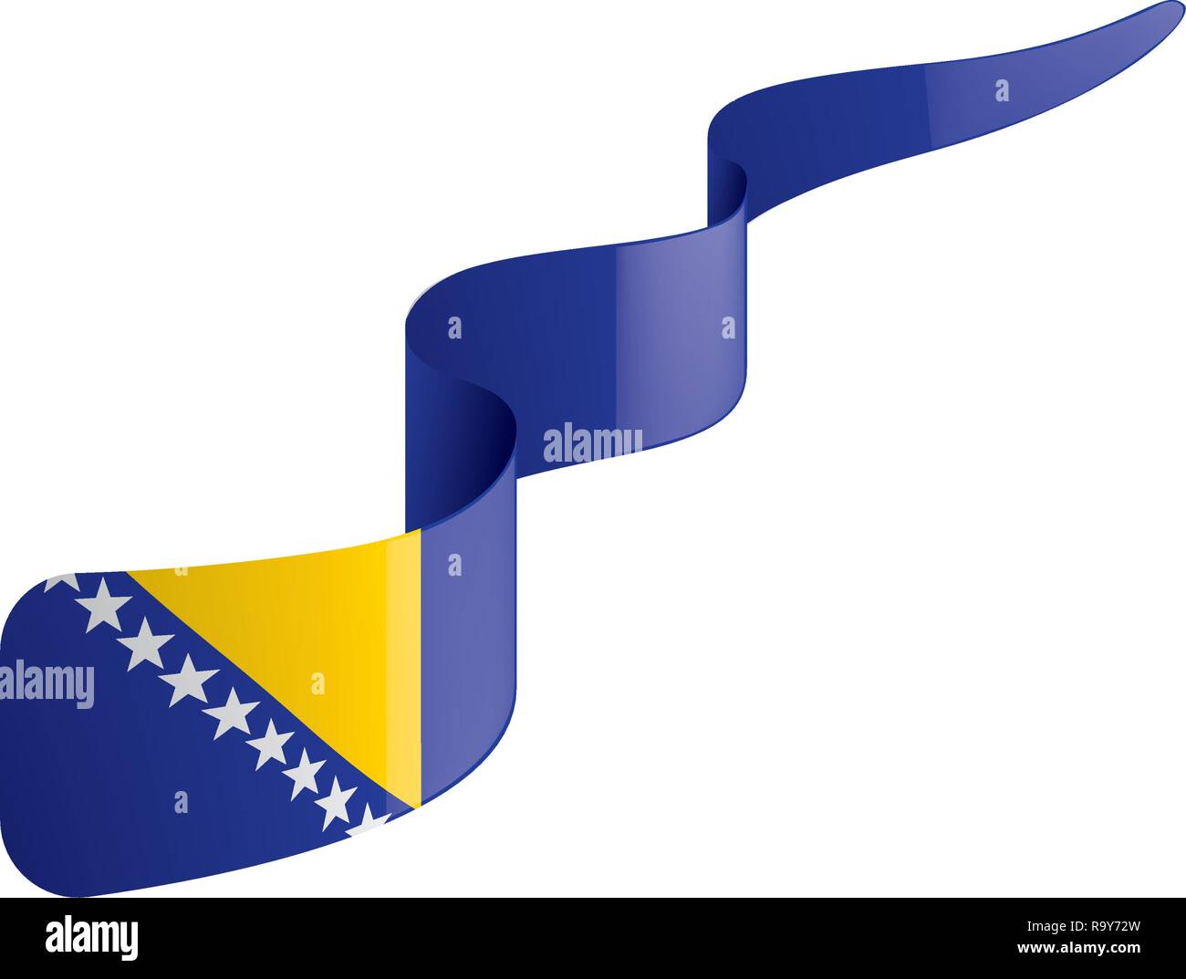 Bosnia and herzegovina silk flag Stock Vector Images - Alamy