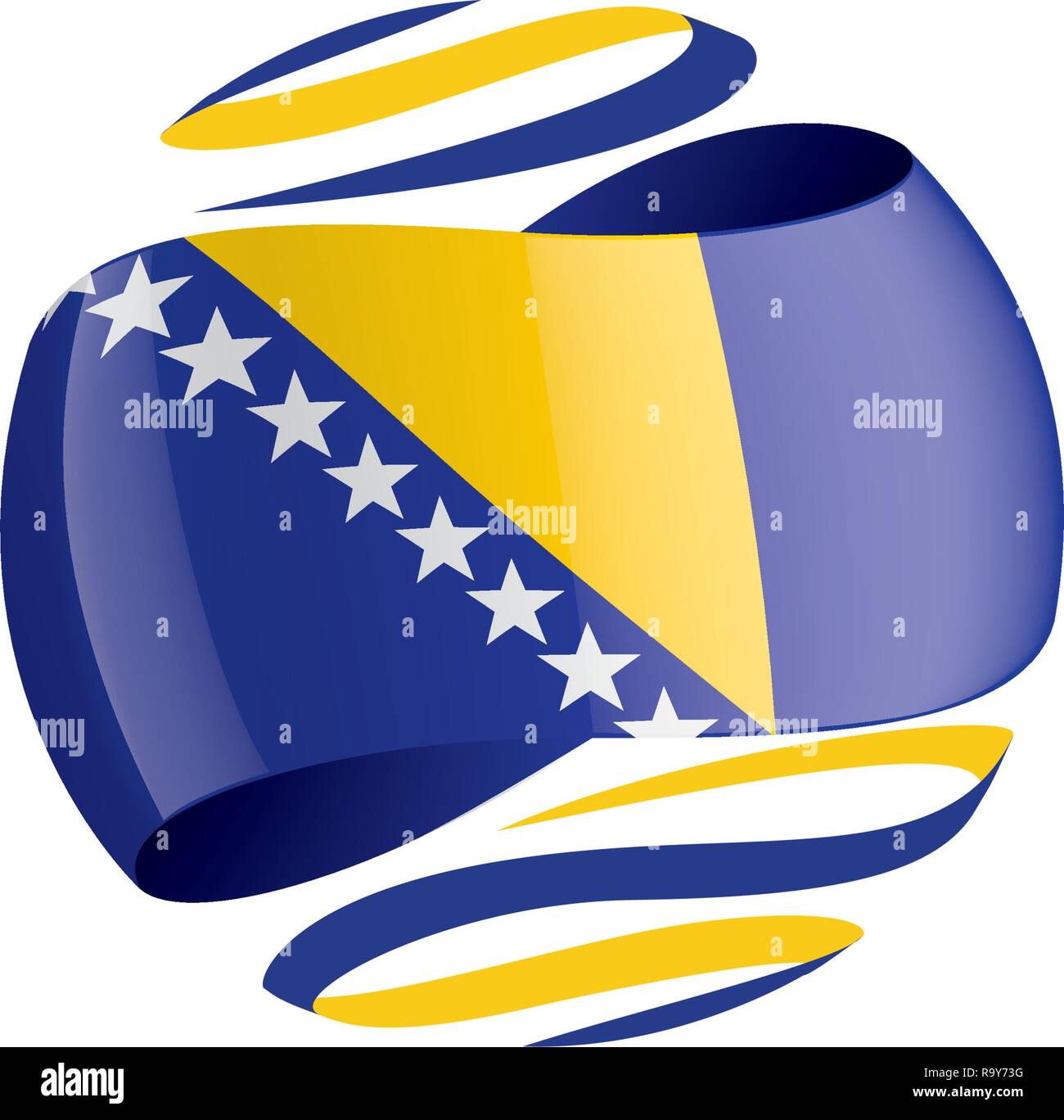 Bosnia and herzegovina silk flag Stock Vector Images - Alamy