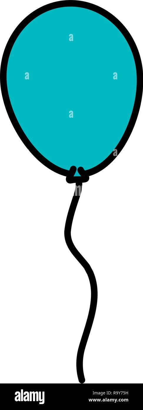 Balloon Helium Floating Icon Vector Illustration Design Stock Vector