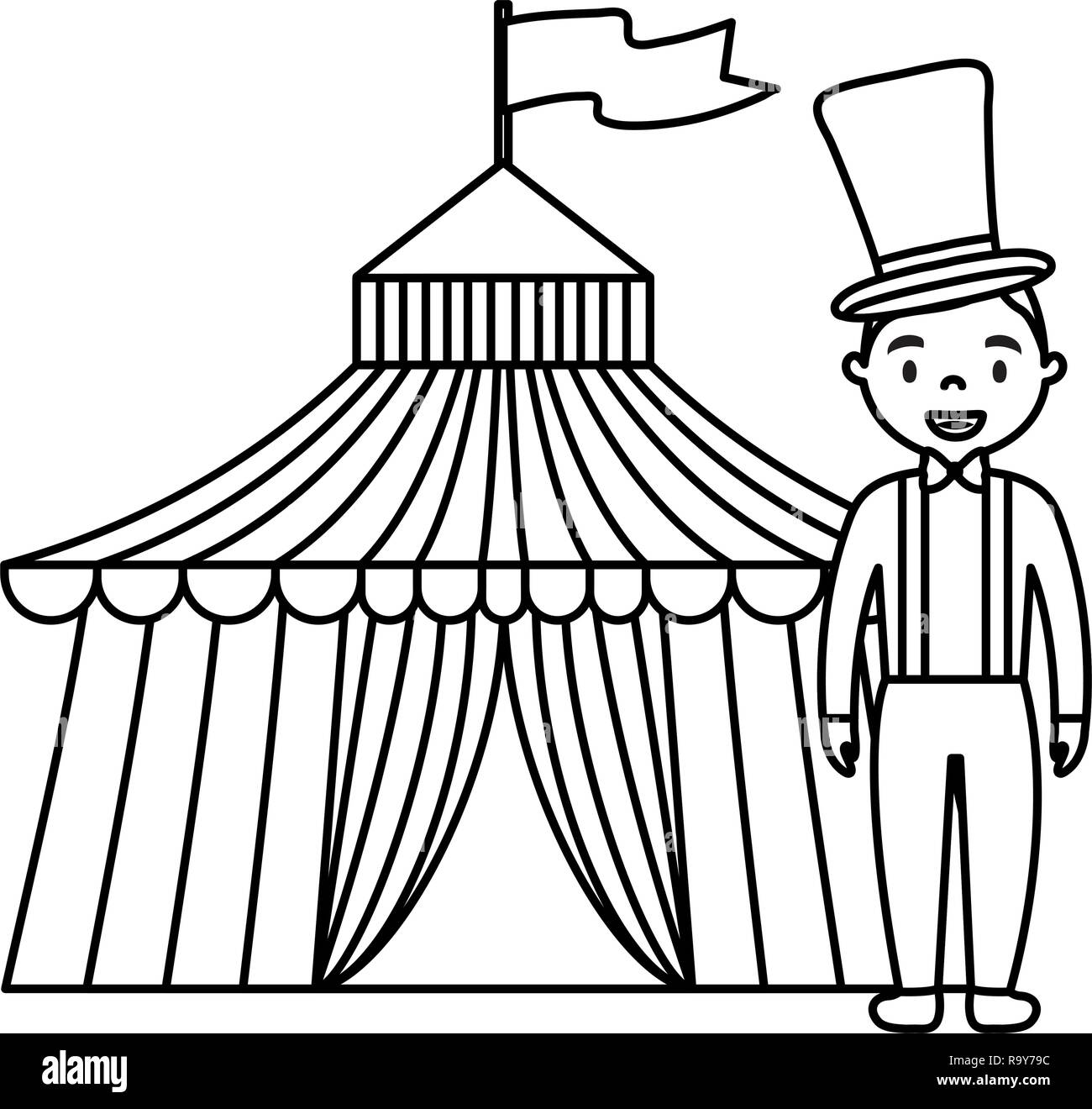 Circus Performer Portrait Stock Vector Images Alamy