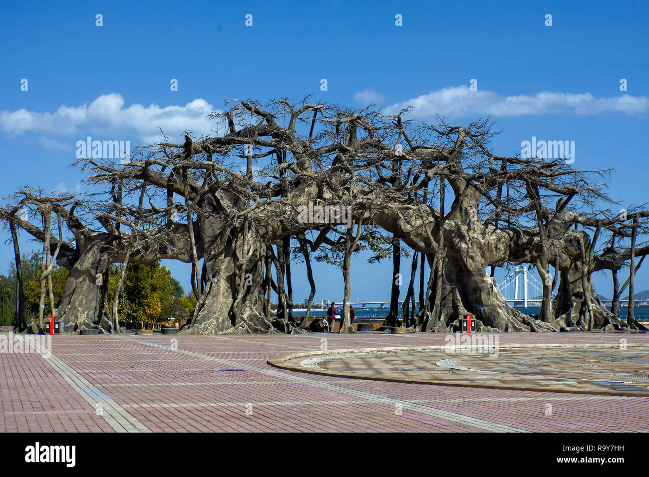 Ancient tree replica, Yantai, China Stock Photo - Alamy