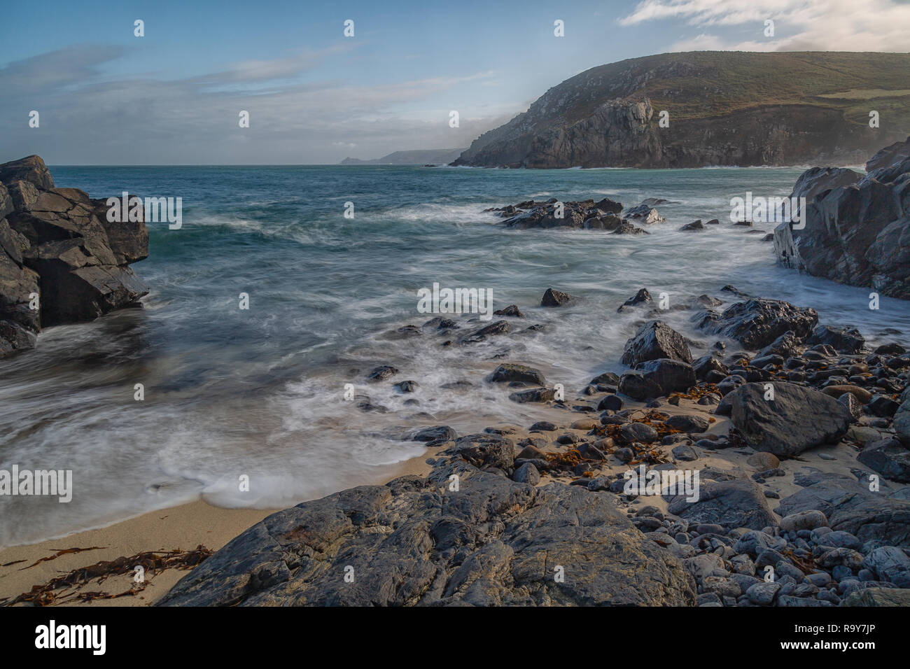 Tucked away behind pendeen lighthouse hi-res stock photography and ...