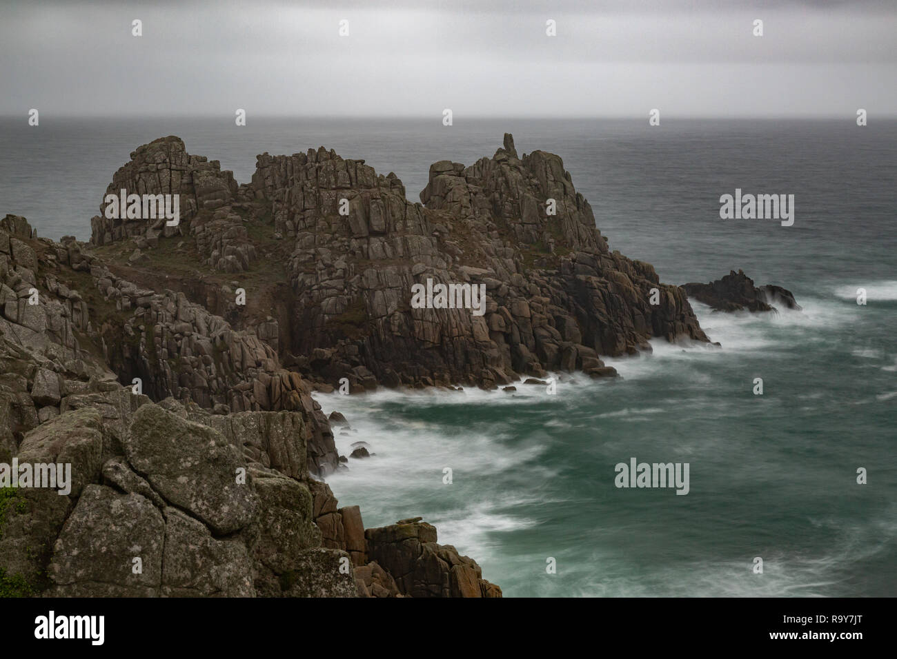 Logan Rock in Cornwall Stock Photo - Alamy