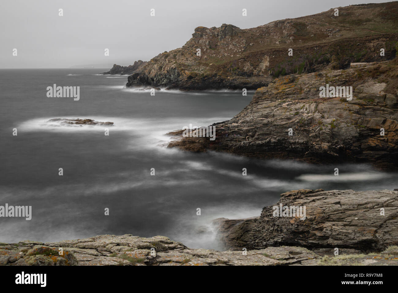 Long exposure photograph in Prussia Cove, Cornwall Stock Photo - Alamy