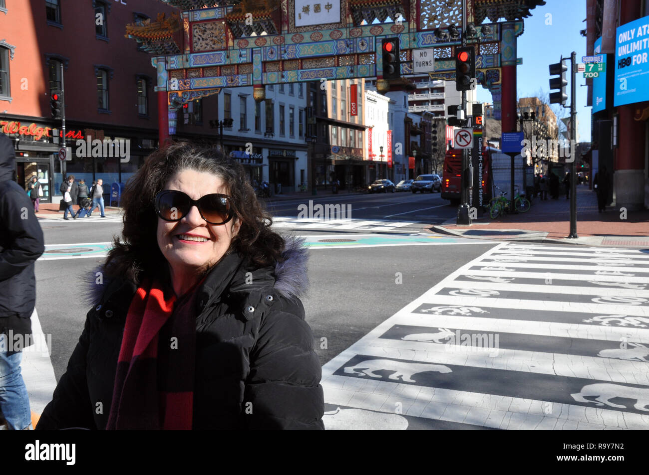 Brazilian Woman Shopping in Chinatown District, Washington DC Stock ...