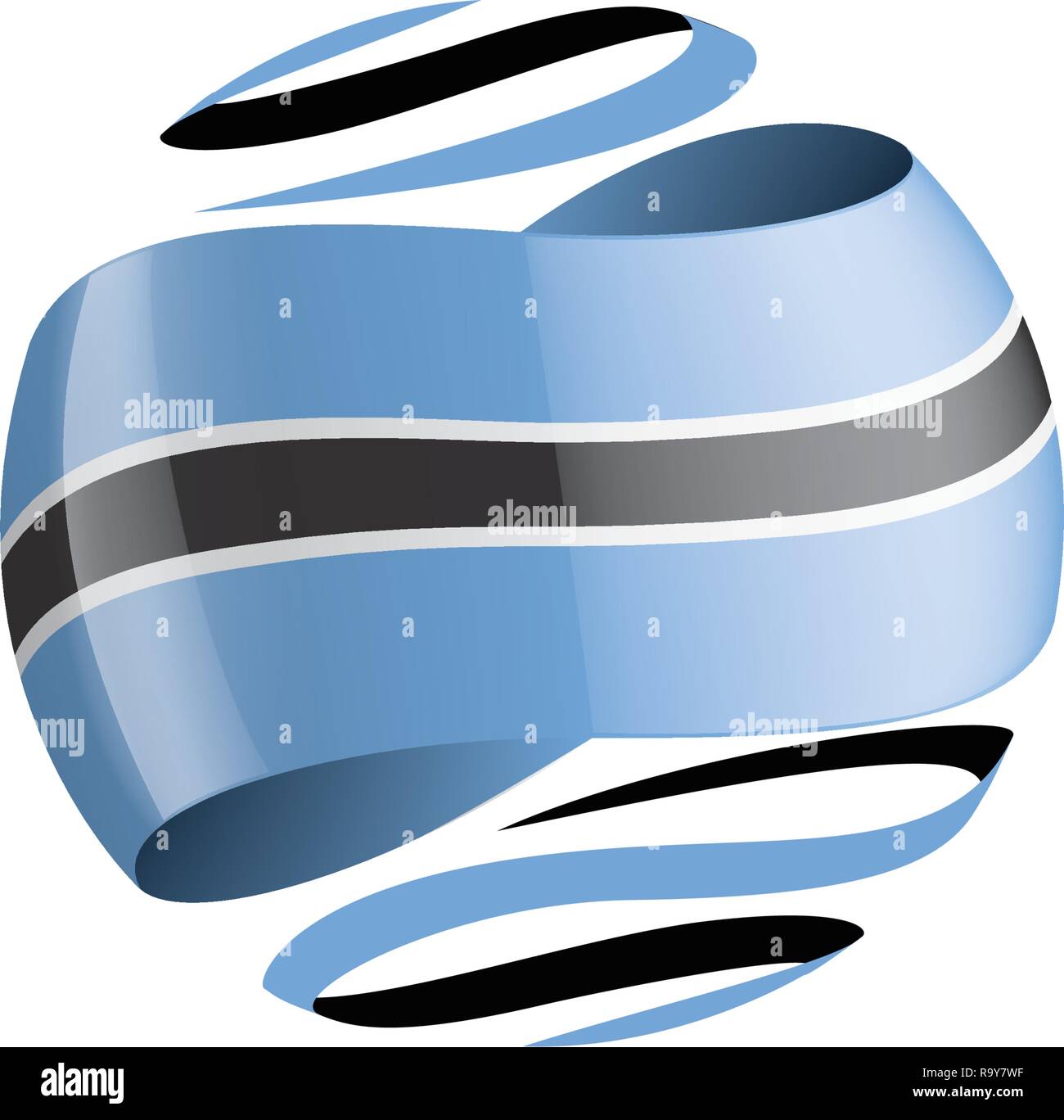 Botswana flag, vector illustration on a white background Stock Vector ...