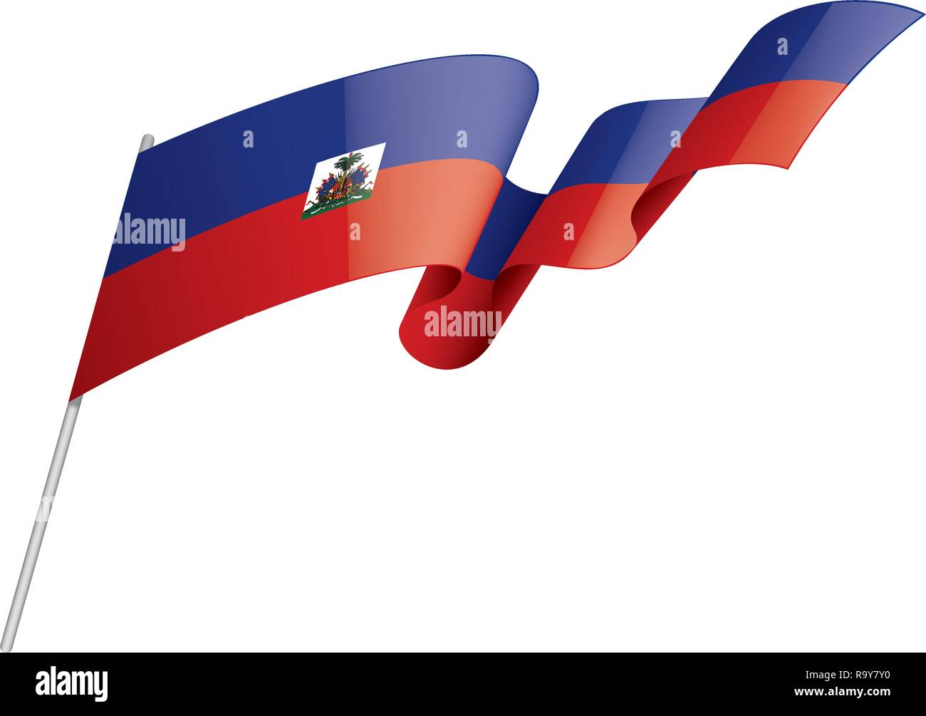 Haiti flag, vector illustration on a white background Stock Vector ...