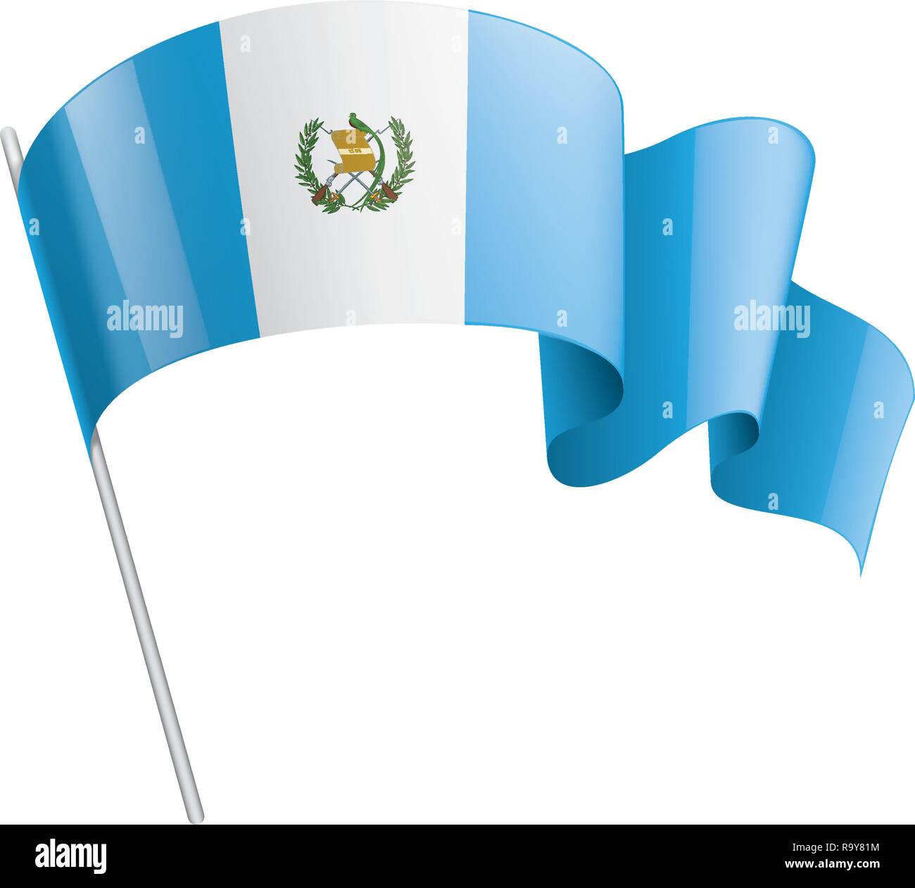 Guatemala flag, vector illustration on a white background Stock Vector ...