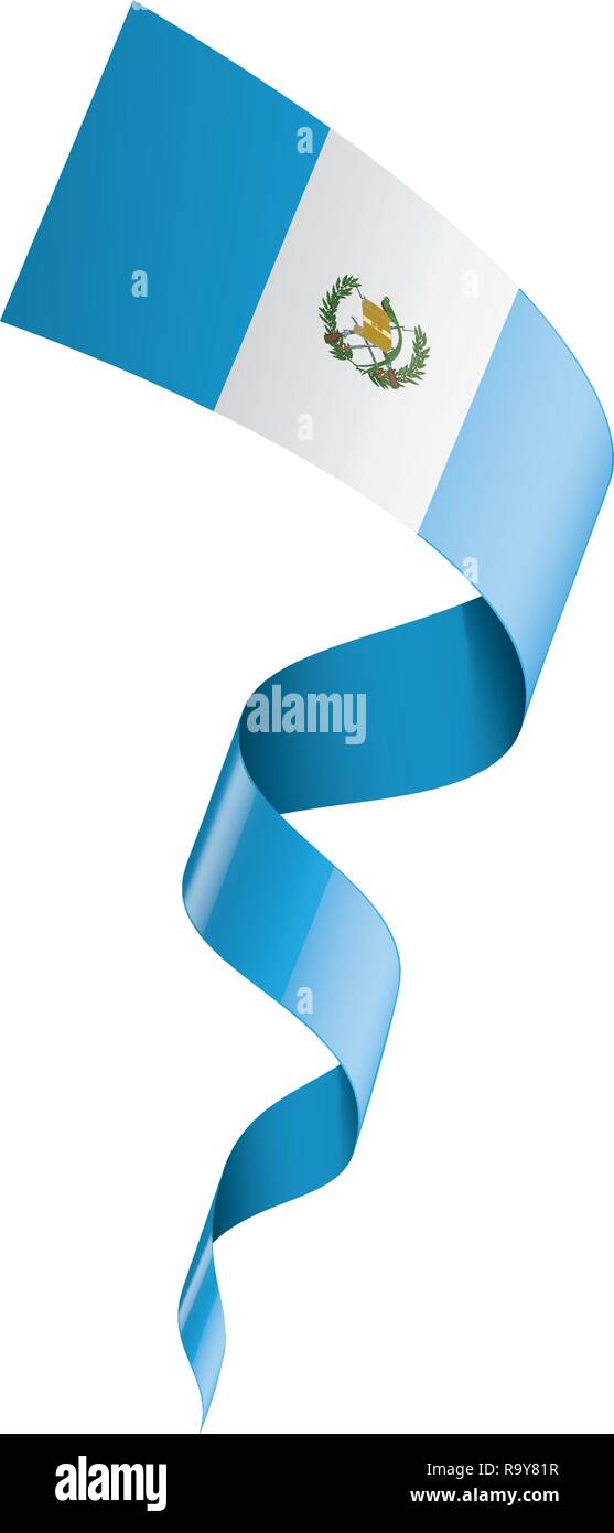 Guatemala flag, vector illustration on a white background Stock Vector ...