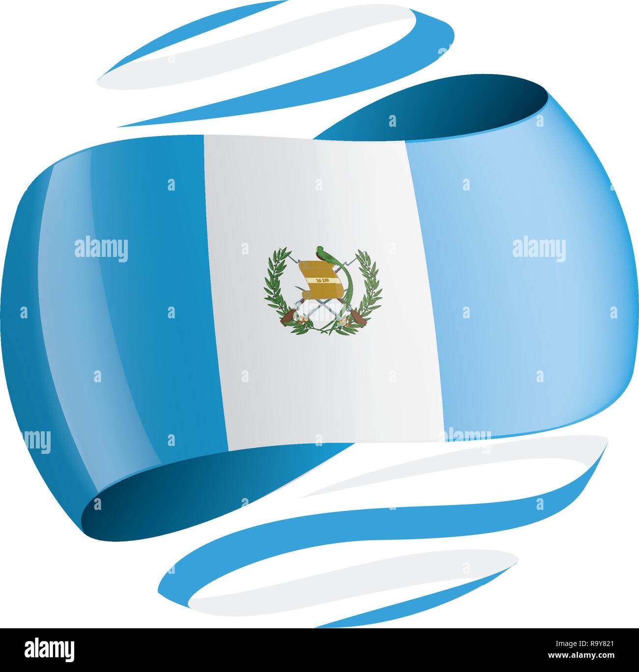 Guatemala flag, vector illustration on a white background Stock Vector ...