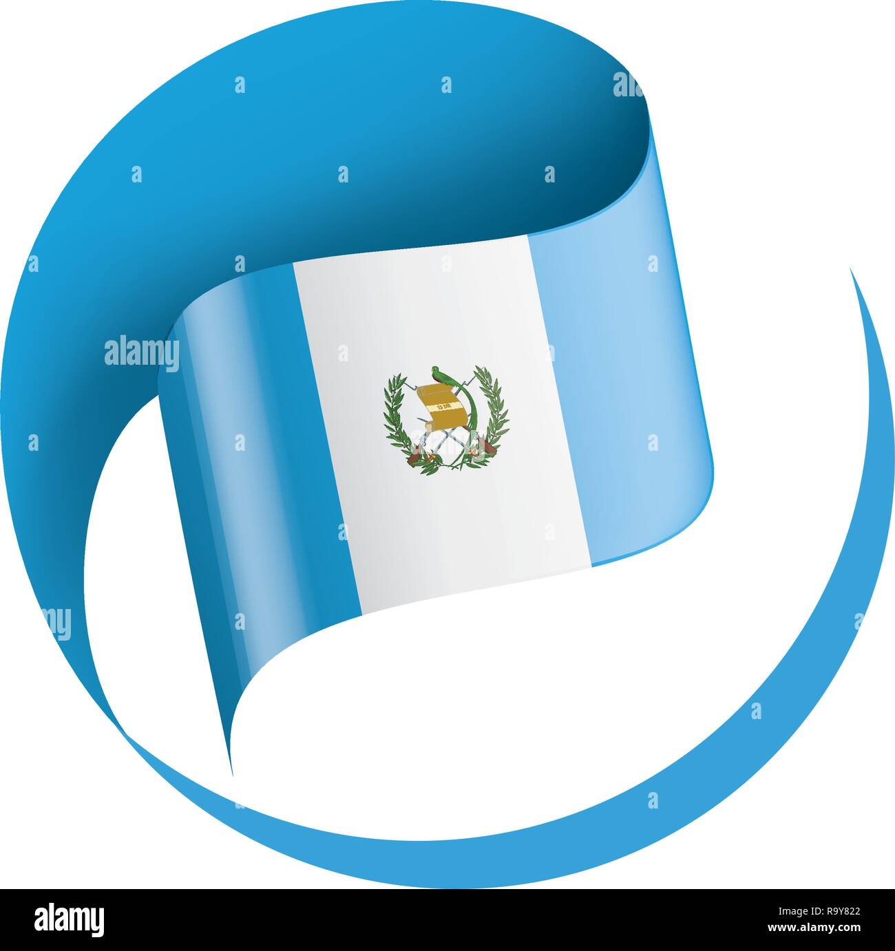 Guatemala flag, vector illustration on a white background Stock Vector ...