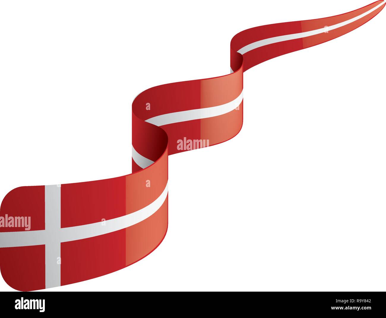 Denmark flag, vector illustration on a white background Stock Vector ...
