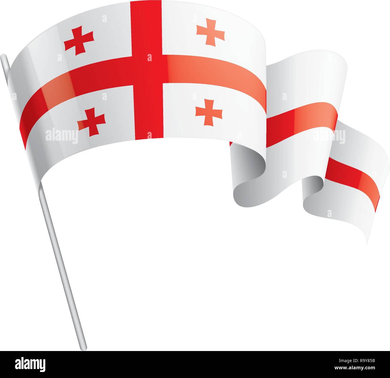 Georgia flag, vector illustration on a white background Stock Vector ...