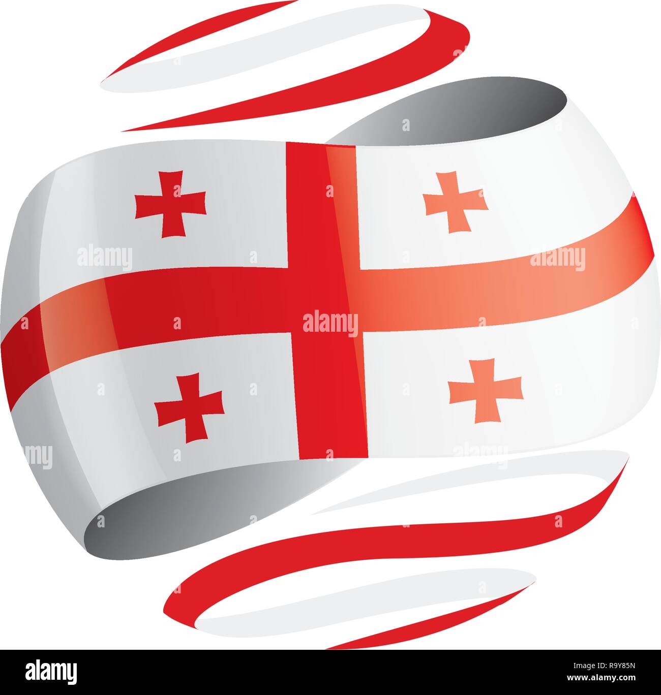 Georgia flag georgian banner on Stock Vector Images - Alamy