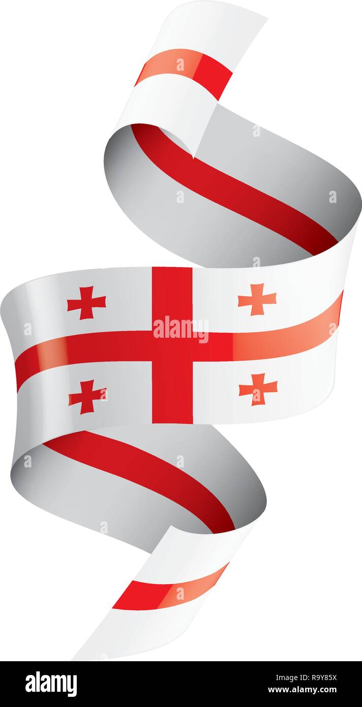 Georgia flag, vector illustration on a white background Stock Vector ...